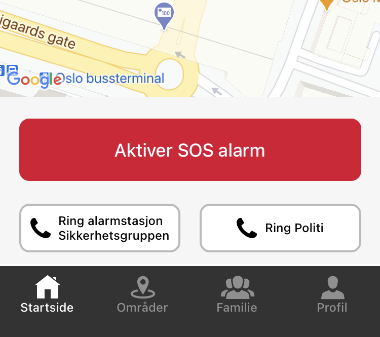 SOS App, SOS Alarm | Sikkerhetsgruppen